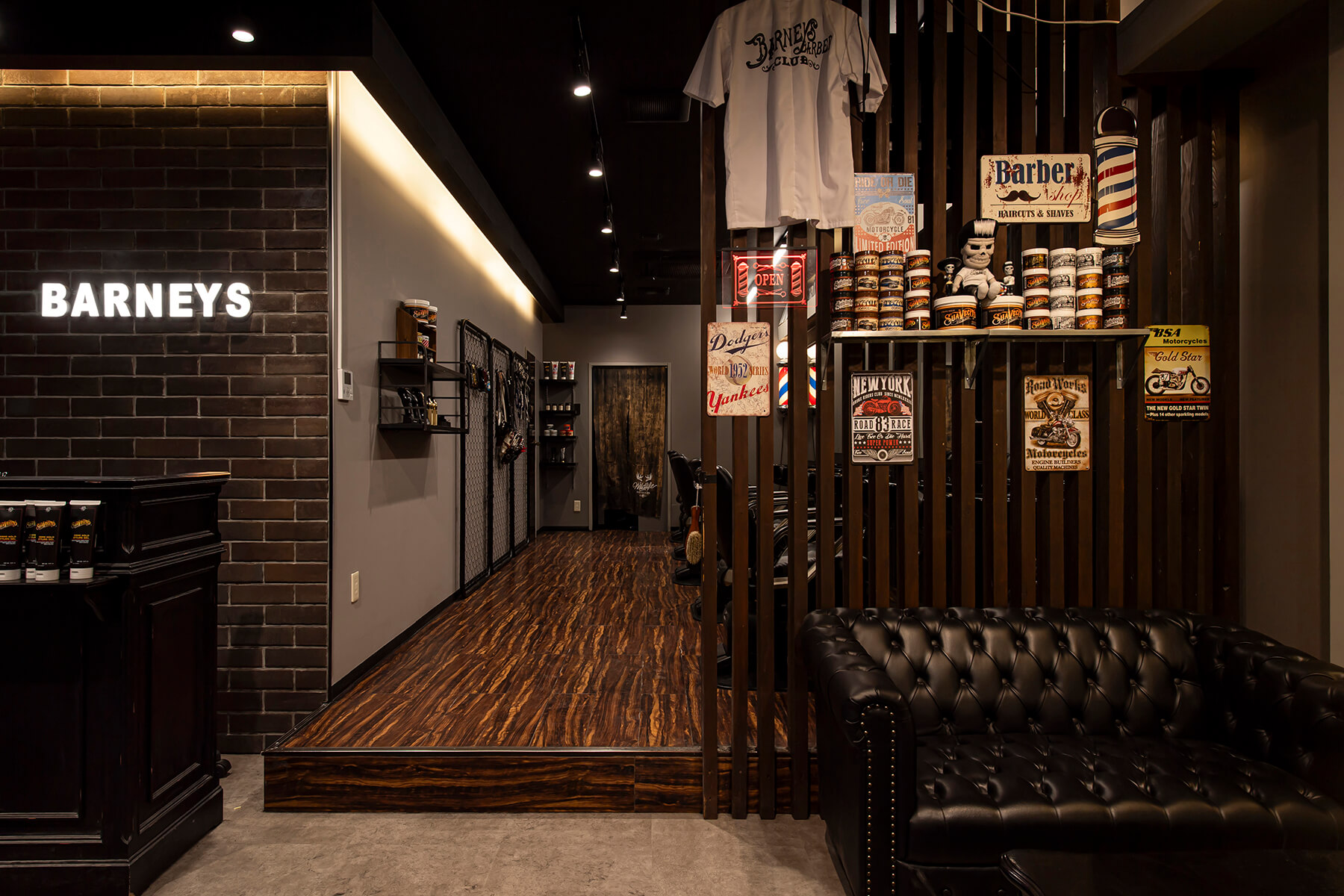 BARNEYS BARBER CLUB／Tokyo | 美容室(サロン)の設計･内装･デザイン≪タフデザインプロダクト≫